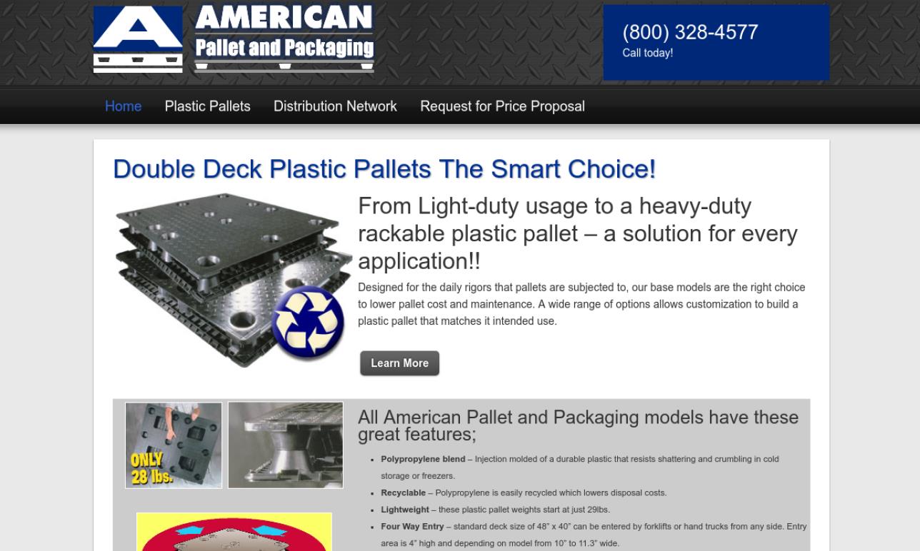 American Pallet and Packaging Company, LLC | Plastic Pallet Manufacturers